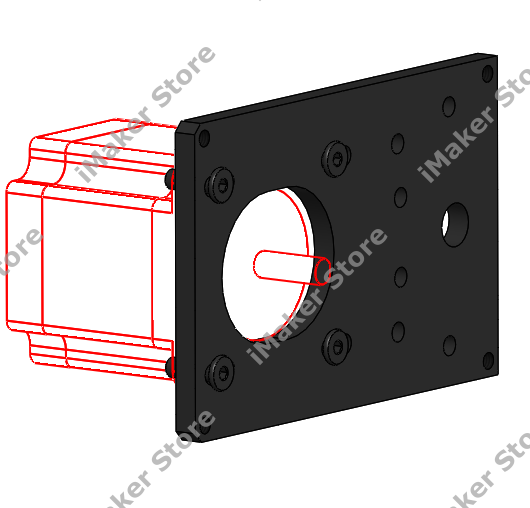 Reduction / Stand Off Plate for NEMA 23 Stepper Motor & C-Beam Actuator ...